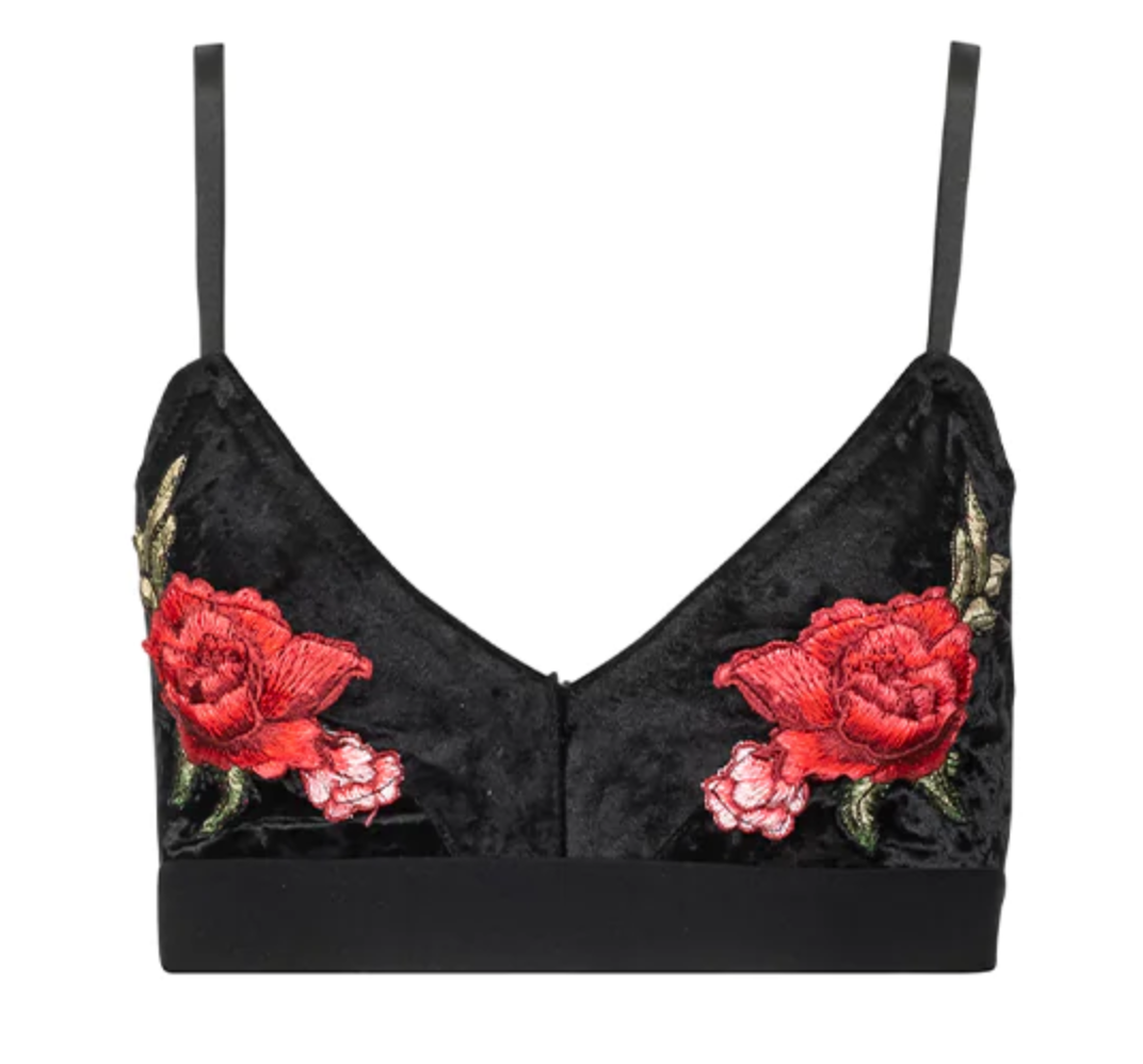 Kilo Brava Applique Roses Triangle Bralette – Filly Rose